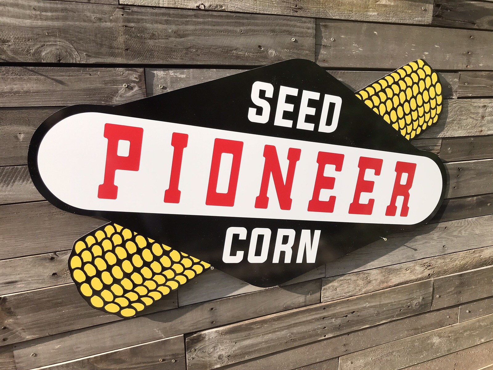 Antique Vintage Old Style Pioneer Corn Seed Farm Sign | eBay