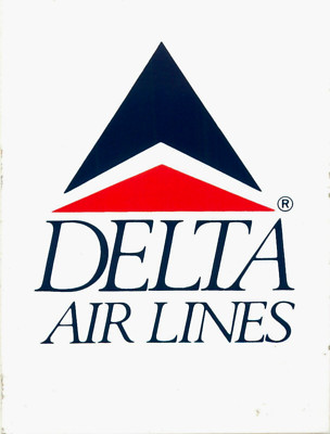 DELTA AIRLINES - Classic Old Airline Luggage Label, c. 1970 | eBay