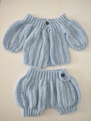 Handmade Baby's Jacket With Diaper Pants 0 to 3 months | eBay