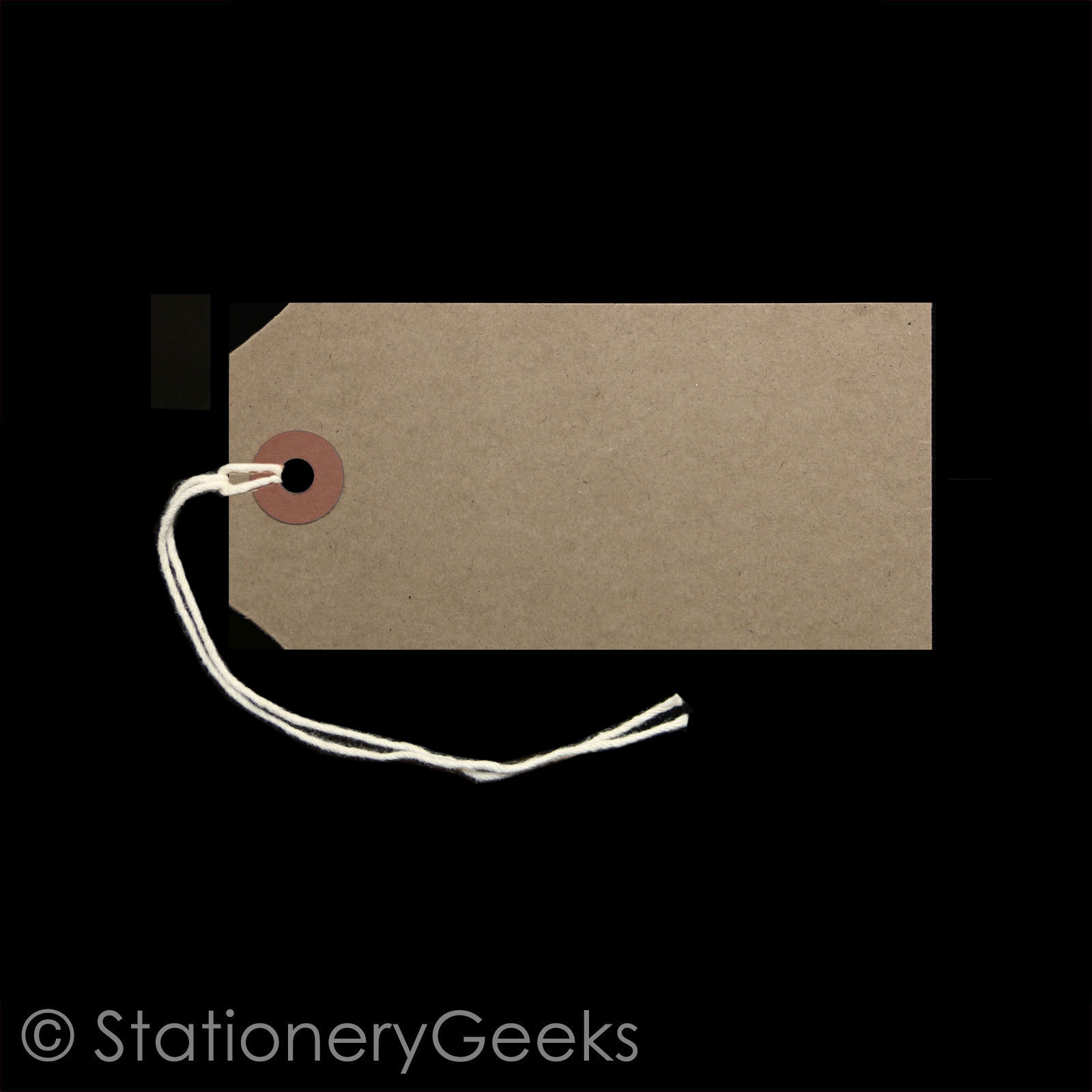 1000 Strung Reinforced Brown Buff Tags 108 x 54mm Luggage Parcel Labels ...