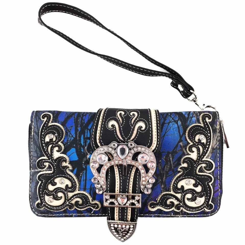 Justin West Camouflage Western Camo Rhinestone Buckle Conceal Carry ...