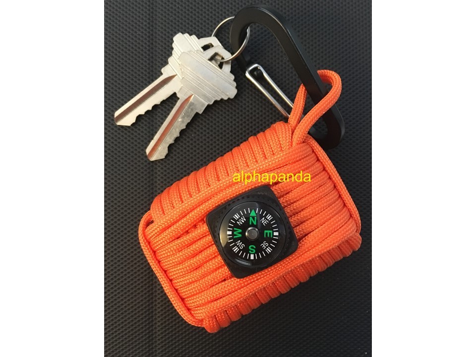 Paracord Survival Gear Compass Fire Prepper Camping Fishing Hiking Bug ...