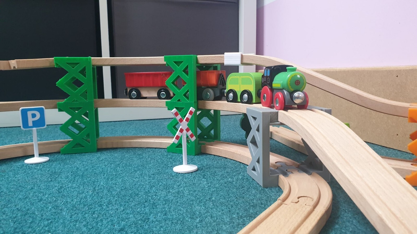 Wooden Train Bridge Combo Kit / 2-3 level bridge set / 6x pieces set ...