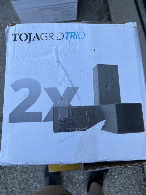 TOJA GRID Trio 2 Pack for 4x4 Wood Posts Modular Pergola Part - Black ...