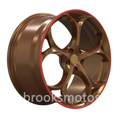 20" 21" FORGED BRONZE RED LIP WHEELS RIMS FITS FERRARI 458 ITALIA 20X9 ...