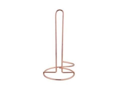 COPPER 6 CUP MUG TREE STAND KITCHEN TOWEL PAPER ROLL POLE HOLDER ...