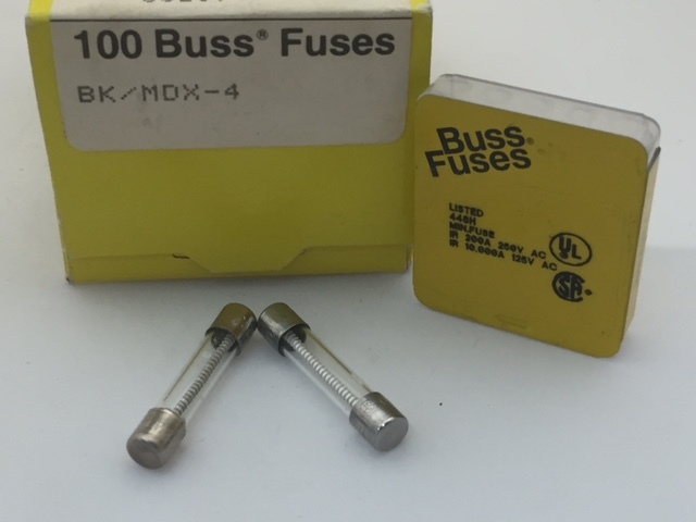 (5 pcs) MDX-4 Bussmann, 4A 125vac, Glass Fuse, Slow Blow | eBay