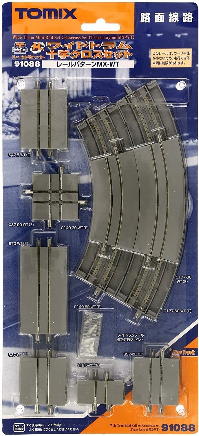 91088 Official TOMIX N gauge wide tram mini rail + cross set (MX-WT) | eBay