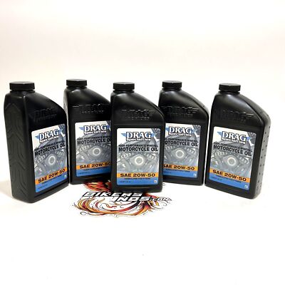 Drag V-Twin 1984up Harley High-Performance Engine Oil SAE 20W-50 5 Qt ...