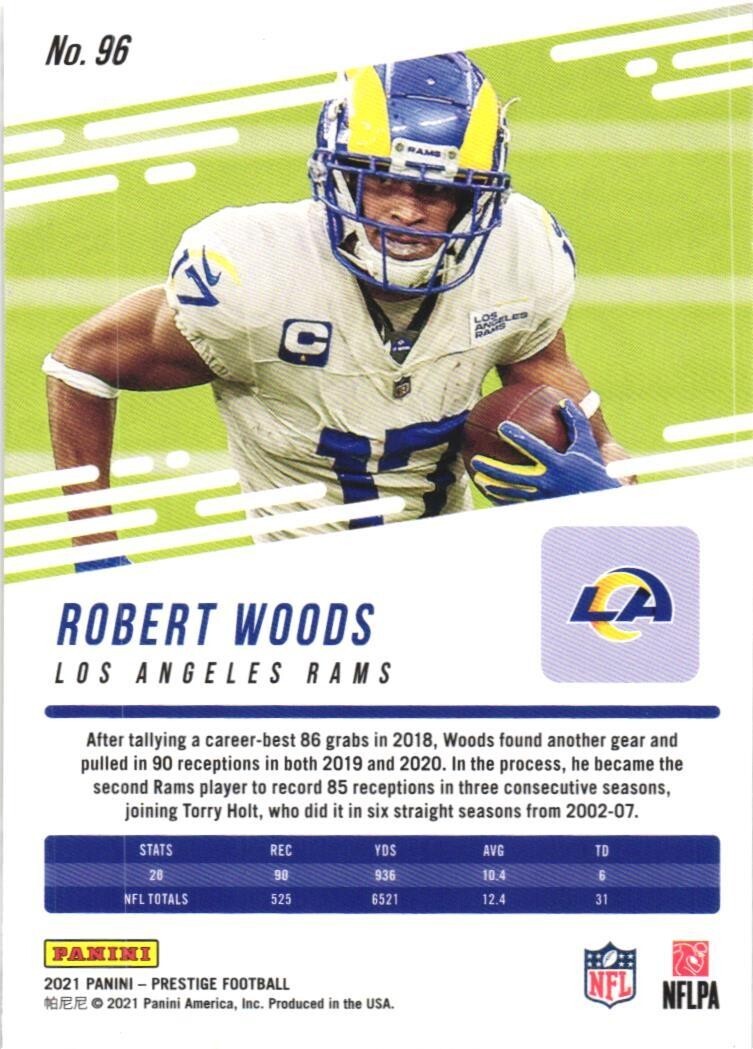 2021 Panini Prestige #96 Robert Woods Los Angeles Rams Football Card | eBay