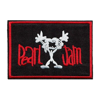 Pearl Jam Patch Stickman Logo Embroidered Iron-On Patch – Grunge Rock ...