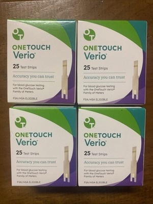 OneTouch Verio Test Strips 100 Ct Total Exp 2026+ | eBay