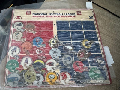 Vintage 1977 NFL Football Standings Magnetic Board, Complete with 28 ...