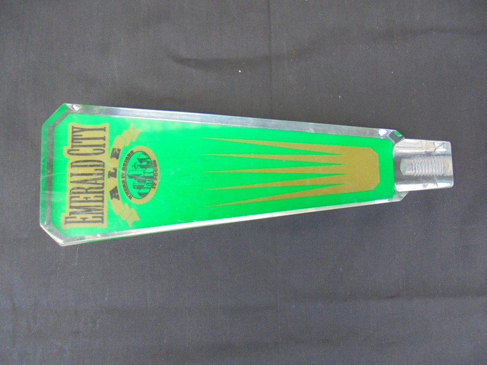 Emerald City Ale Rainier Brewery Acrylic Beer Tap Handle VINTAGE | eBay