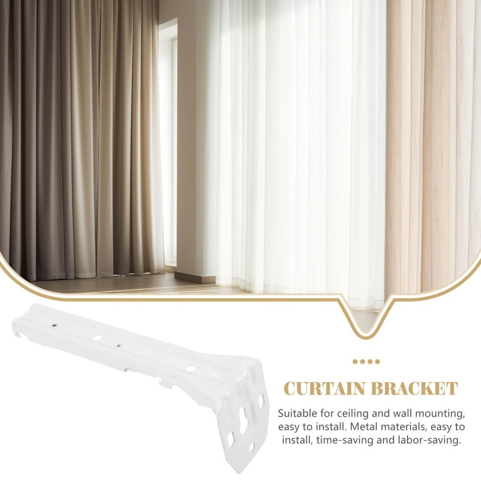 6pcs Curtain Track Bracket Wall Bracket Metal Curtain Rod Gadgets ...