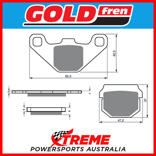 Goldfren Adly 300 Crusader Quad 2005-2007 Sintered Dual Sport Front ...