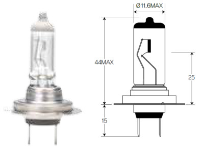 Globe H7 Headlamp 12V 55W ACH7 AcDelco For BMW 3 Series E90 Sedan 325i ...
