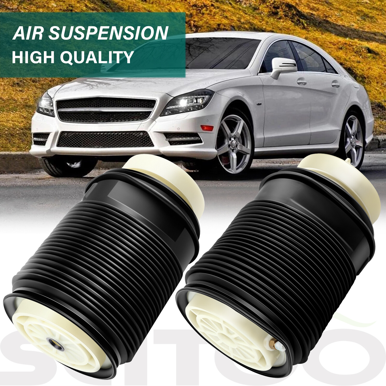 Rear Pair Air Suspension Springs For Mercedes W212 E350 E550 E63 CLS550 ...