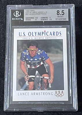LANCE ARMSTRONG ROOKIE 1992 Impel USA Olympic BGS 8.5 NM-MINT+ Olympic ...