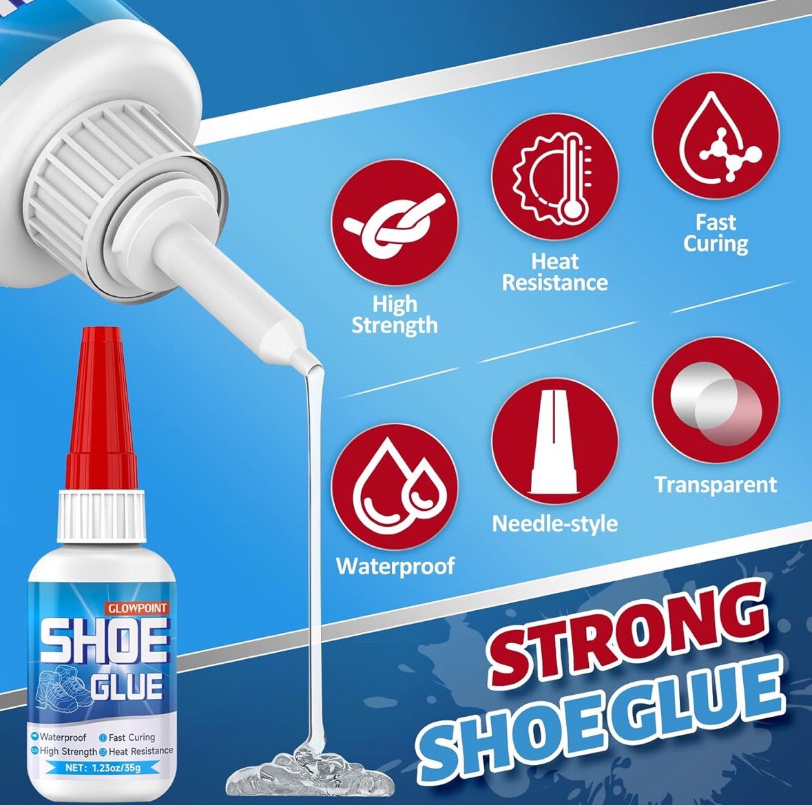 Glue Sticks Flintronic Shoe Glue Sole Repair, Slow-Drying Transparent ...