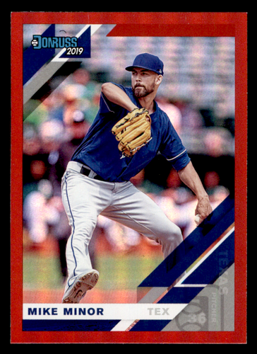 2019 Donruss Mike Minor Holo Red #118 Texas Rangers | eBay
