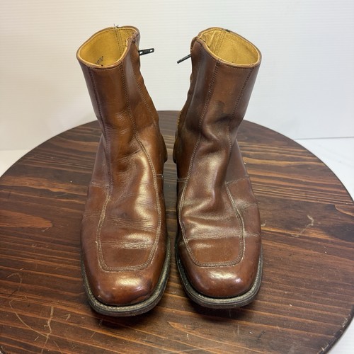 VTG Mason O'Sullivan Beatle Men Boot Sz 8.5 D Brown Leather Mod Side ...