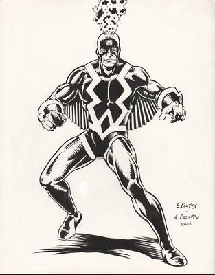 BLACK BOLT ORIGINAL PENCIL DRAWING INHUMANS Cacioppo | eBay