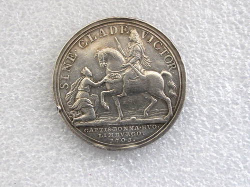 1703 England QUEEN ANNE Silver Medal by Croker The Spanish Succession ...