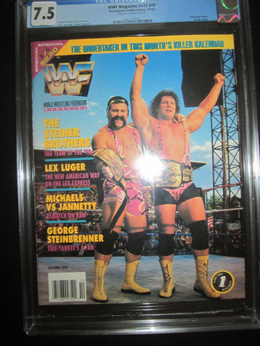 WWF Magazine October 1993 CGC 7.5 Steiner Brothers! Scott Rick WWE ...