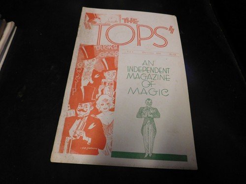 The Tops Independent Magazine Of Magic & Magicians 1938 December | eBay