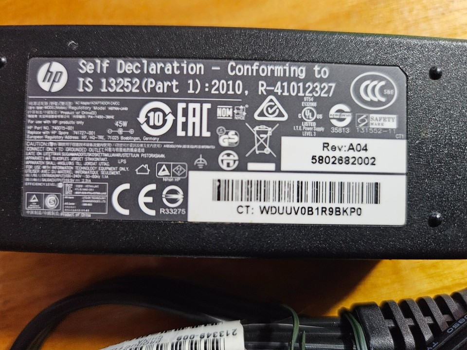 AC/DC Adapter For HP IS 13252 IEC R-41012327, 45W | eBay