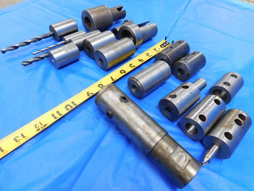 LOT OF LATHE STEEL BUSHINGS FOR LATHE BORING BARS DRILL BITS TOOLING ...
