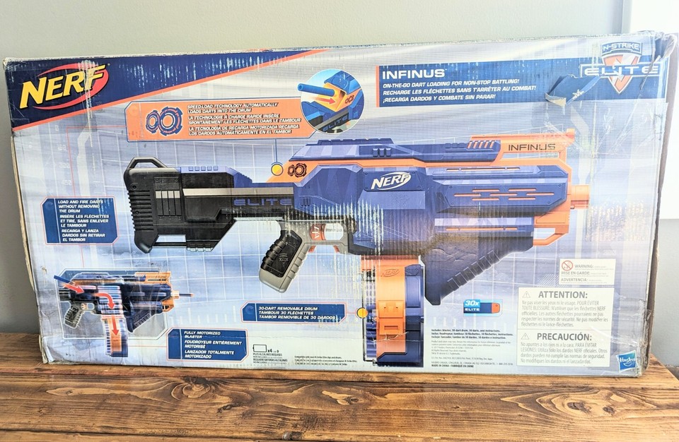 New in Box Nerf N-Strike Elite Infinus Motorized Dart Gun w/ Drum NIB ...