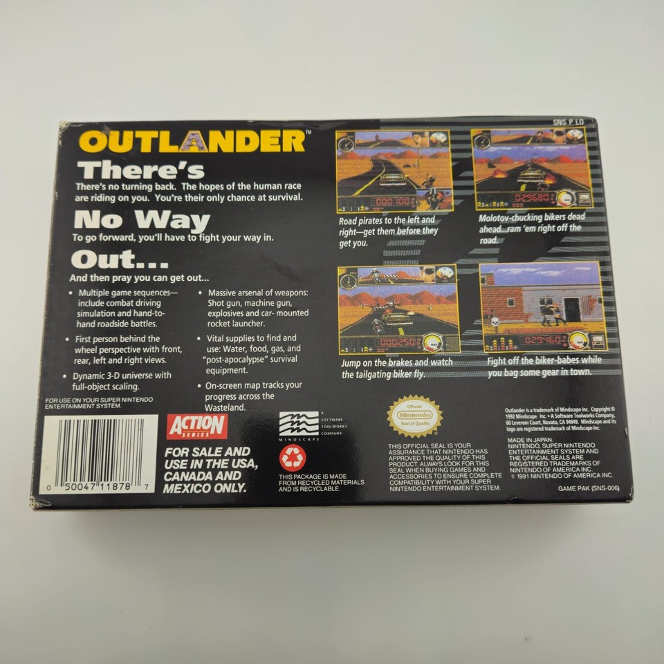 Outlander Super Nintendo Snes Game With Box Tested And Working | eBay