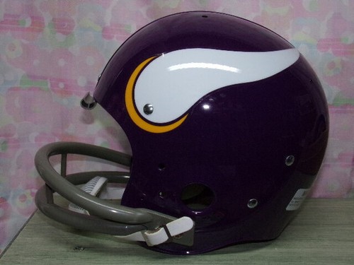 MINNESOTA VIKINGS THROWBACK RIDDELL UNSIGNED FULL SIZE TK 2BAR HELMET ...