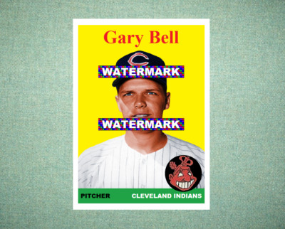 Gary Bell Cleveland Indians 1958 Style Custom Baseball Art Card | eBay