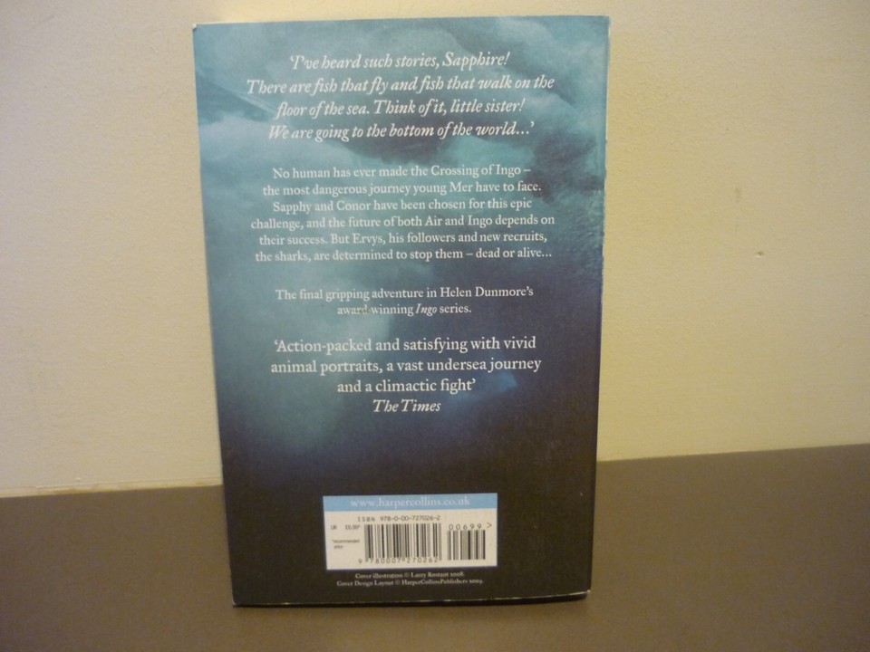 HELEN DUNMORE CHILDREN'S FANTASY - THE CROSSING OF INGO - BOOK 4 INGO ...