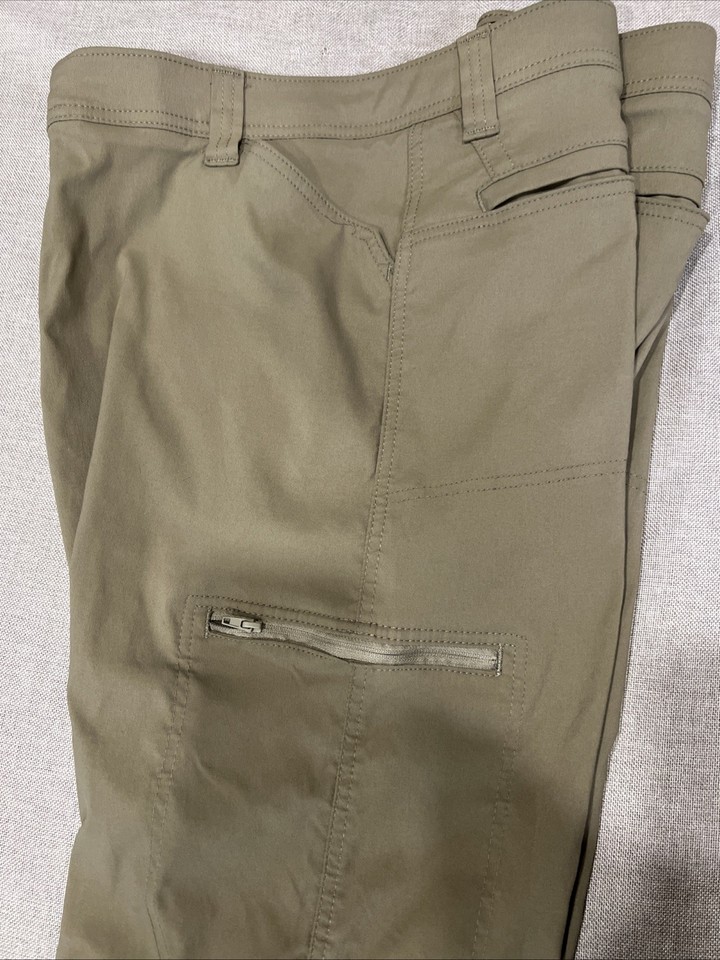 (2) Wrangler Care 307 Pants Outdoor Stretch 40x32 Brown/Gray 7 Pockets ...