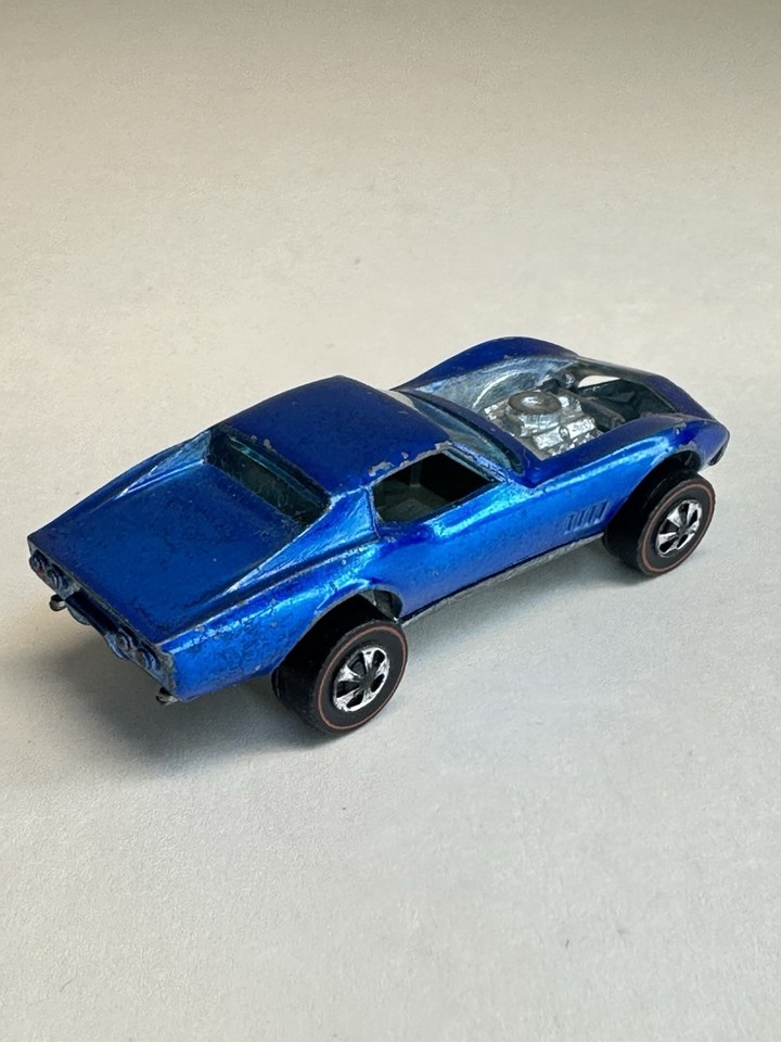 Vintage Hot Wheels Redline 1968 Custom Corvette Ice Light Blue Dark ...