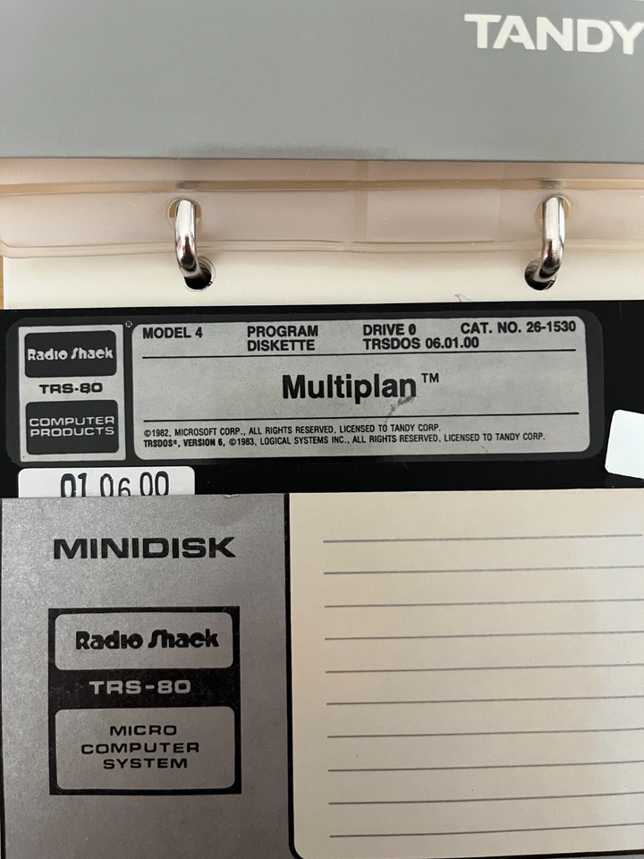 Radio Shack TRS-80 Model: 4 Software Library Multiplan. | eBay