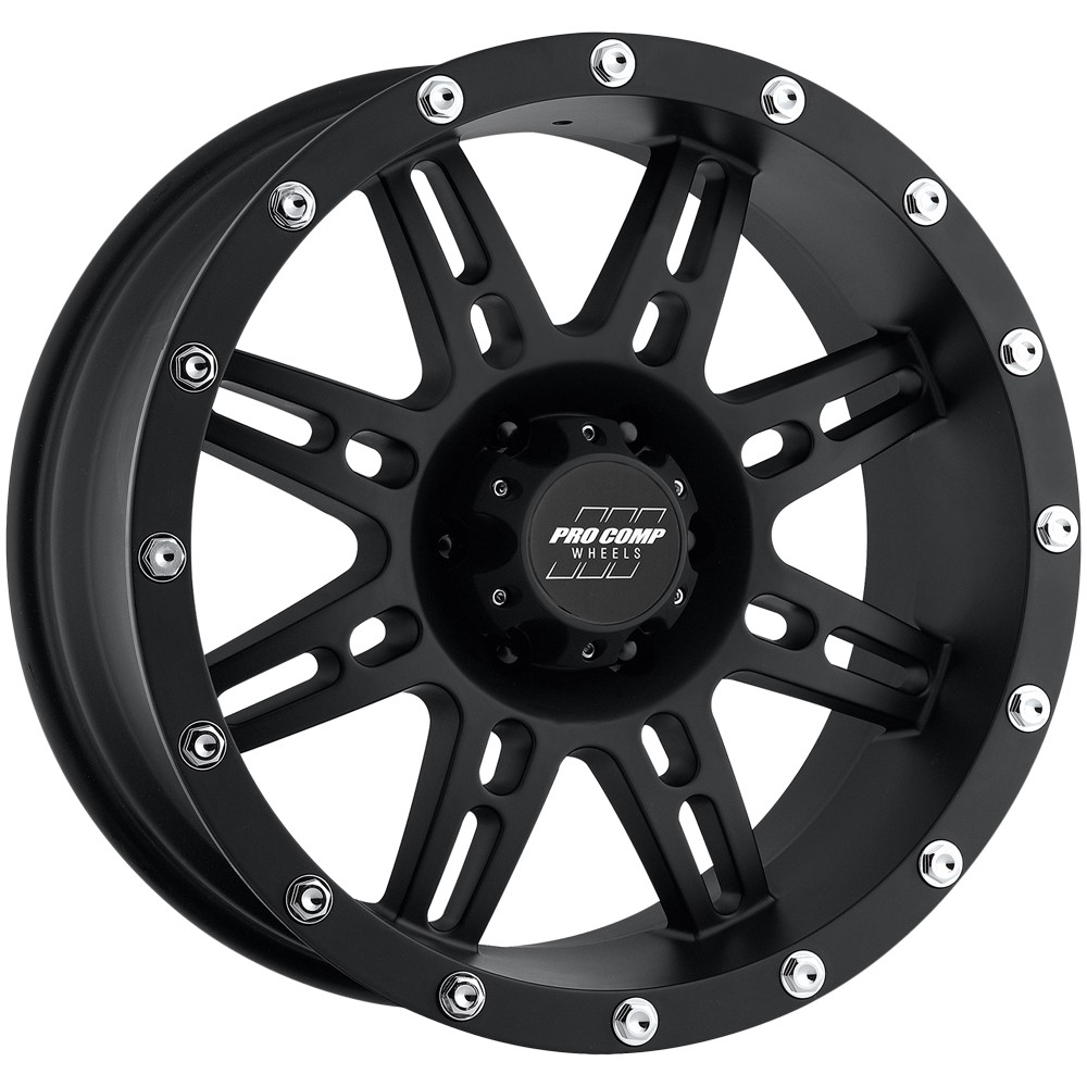 (Set of 4) Pro Comp PA31 Stryker 17x9 6x135 -6mm Flat Black Wheels Rims ...
