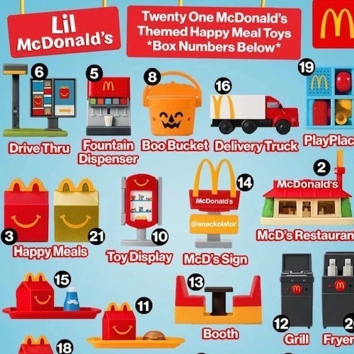 Lil McDonald's Miniature Happy Meal and Milk Jug Happy Meal Toy #15 ...