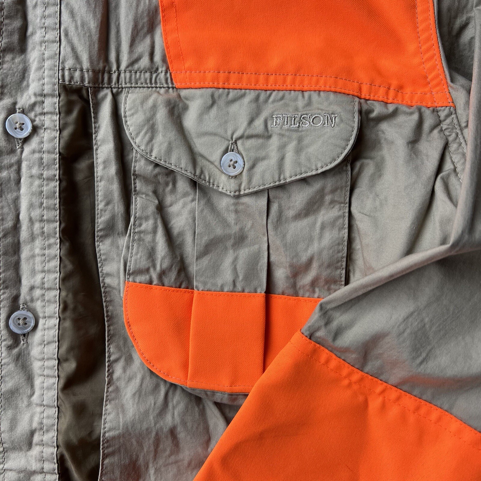 Filson Button Up Frontloading Hunting Shooting Shirt Mens Size Small ...