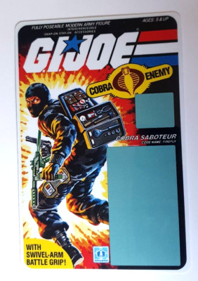 REPRO Reproduction GI JOE CUSTOM 1984 Cobra FIREFLY CARDBACK Figure ...