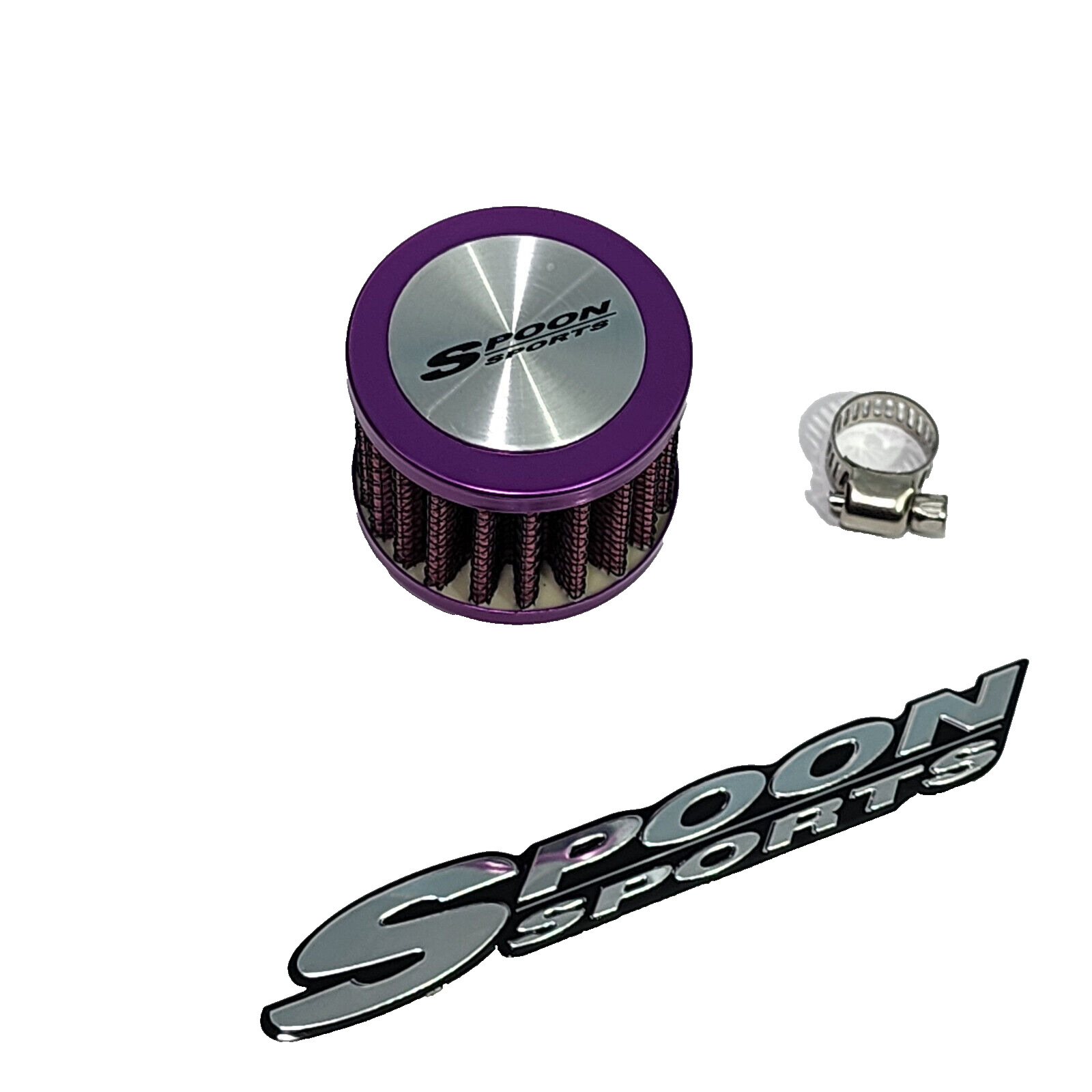 PURPLE 12MM MINI AIR OIL BREATHER FILTER FOR HONDA CIVIC D16Z6 D16Y8 ...