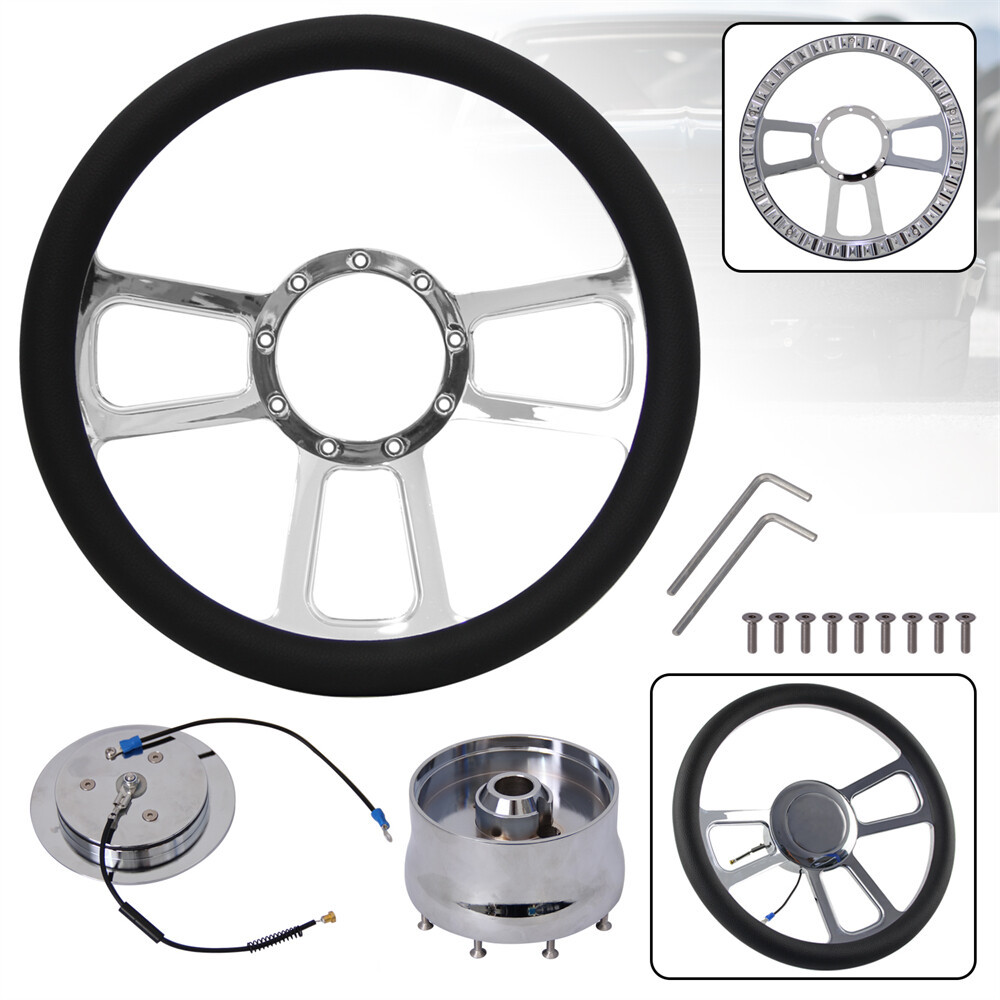 1969-1994 Chevy/GM 14" 9-Bolt Chrome PVC Half Wrap Steering Wheel ...