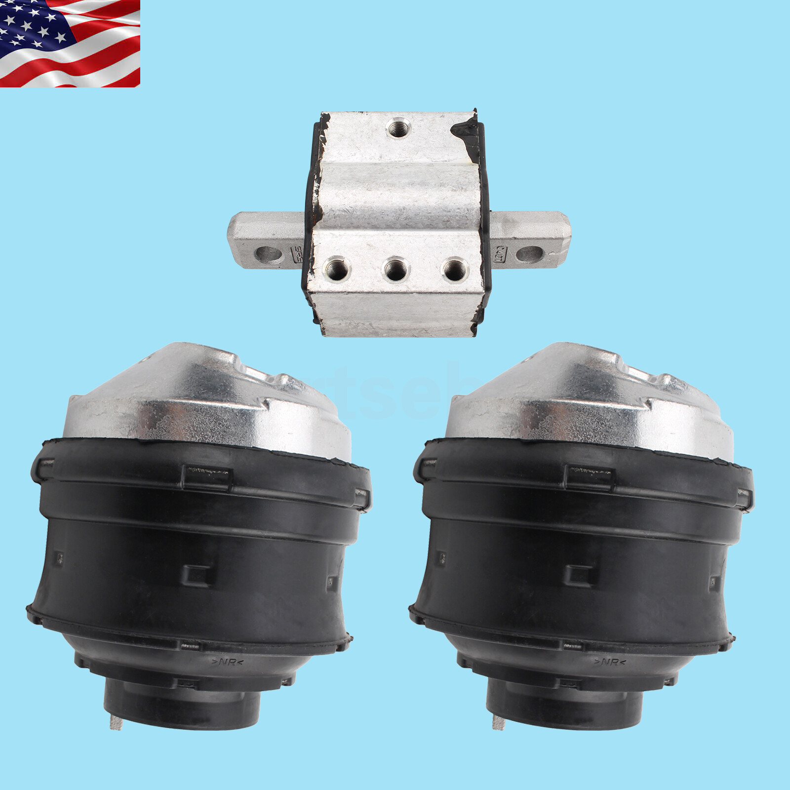 3pcs Engine & Transmission Mount for Mercedes 2022404917 2032400517 ...