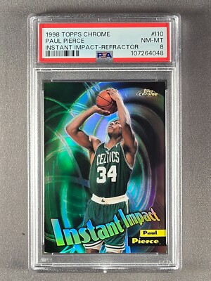 1998-99 Topps Chrome Instant Impact #110 Paul Pierce Refractor Rookie ...