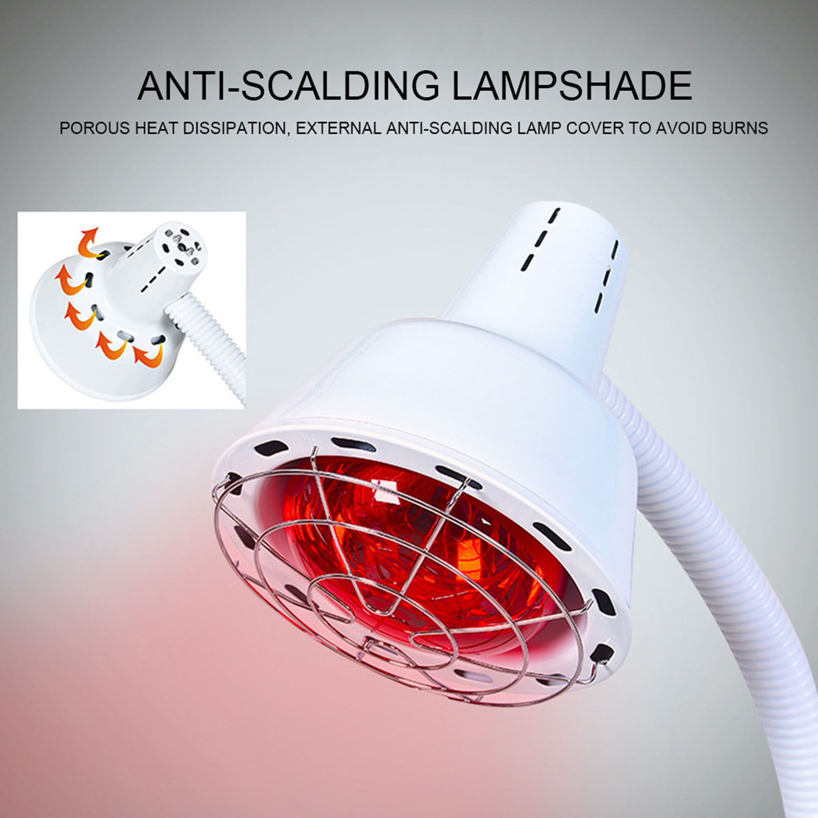 Double Head Type Infrared Heat Light Therapy Lamp Pain Relief Floor ...