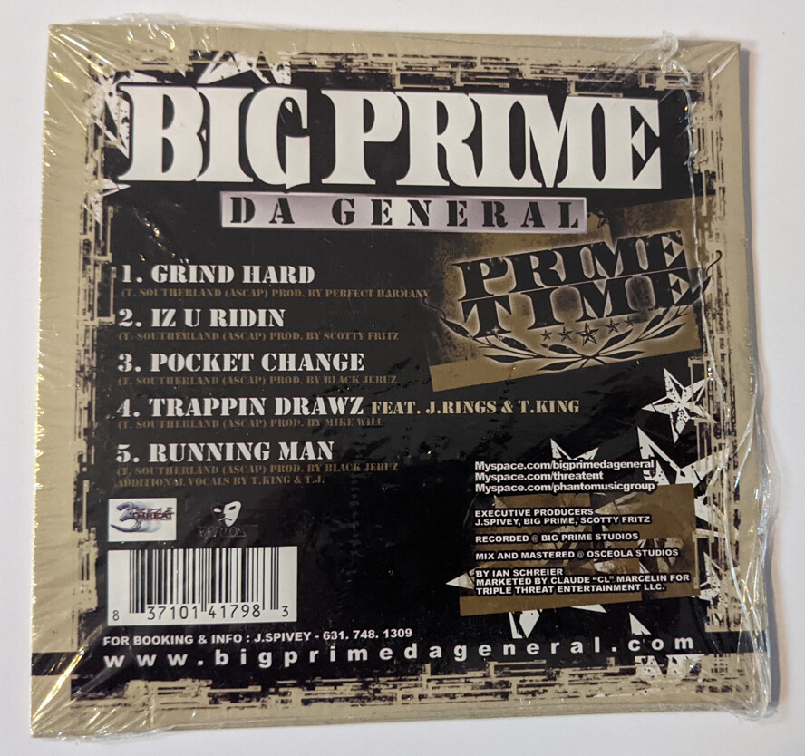 BIG PRIME Da General CD Grind Hard Sealed 2007 Prime Time RARE NC RAP ...